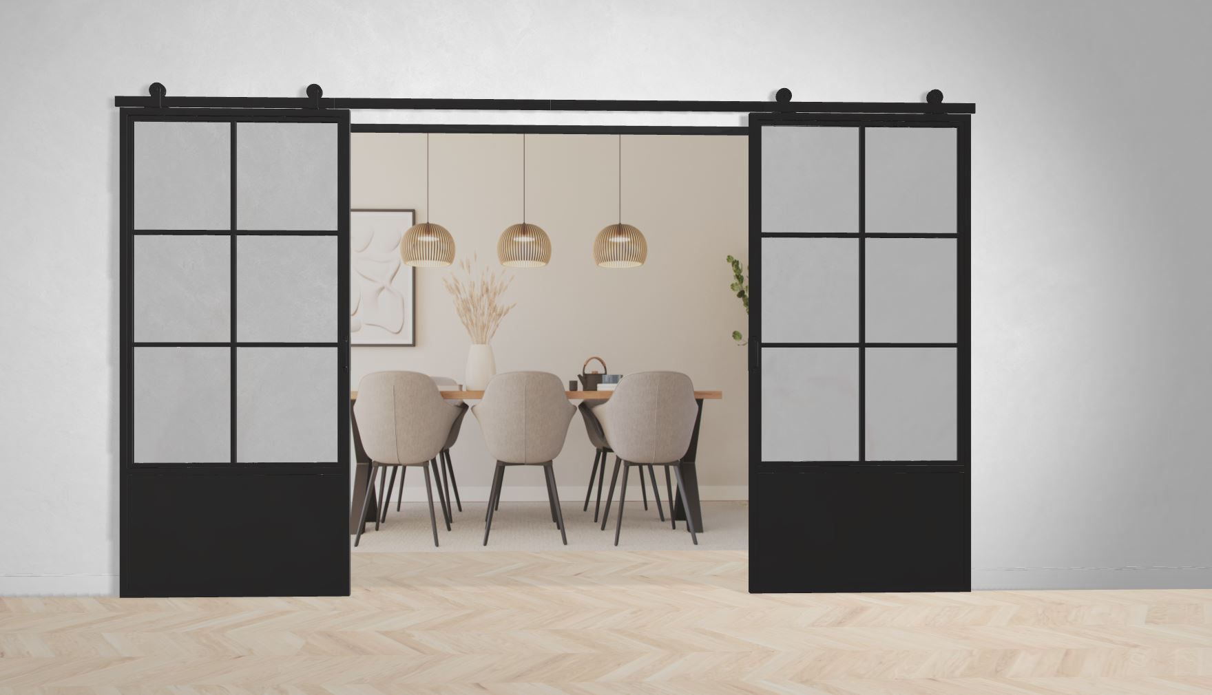 Kauf jetzt Barndoors - Schiebetüren in Scheunentor / Stalltüren-Optik ...
